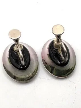 Vintage | Jewelry | Vintage Reverse Carved Screw Back Earrings Pink ...